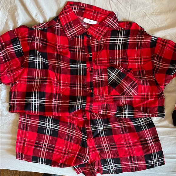 Intimates & Sleepwear | Red And Black Plaid Pajama Set | Poshmark